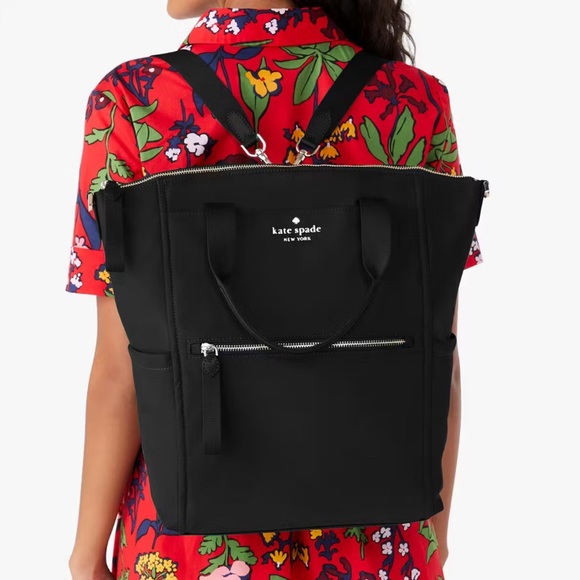 kate spade | Bags | Kate Spade Convertible Backpack Nylon Deep Jade ...